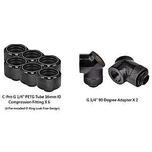 Thermaltake Pacific C360 Ddc Res/Pump 5V Motherboard Sync Copper Radiator PETG Hard Tube Water Cooling Kit CL-W243-CU12SW-A