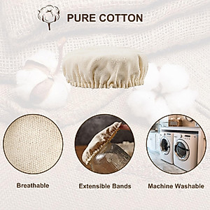 Cloth Covers for Sourdough Starter Jars Or Kombucha Kefir Fermentation Cheese Fabric Lids, Fit Jars Mouth from 3-4 inch, 5 Pack