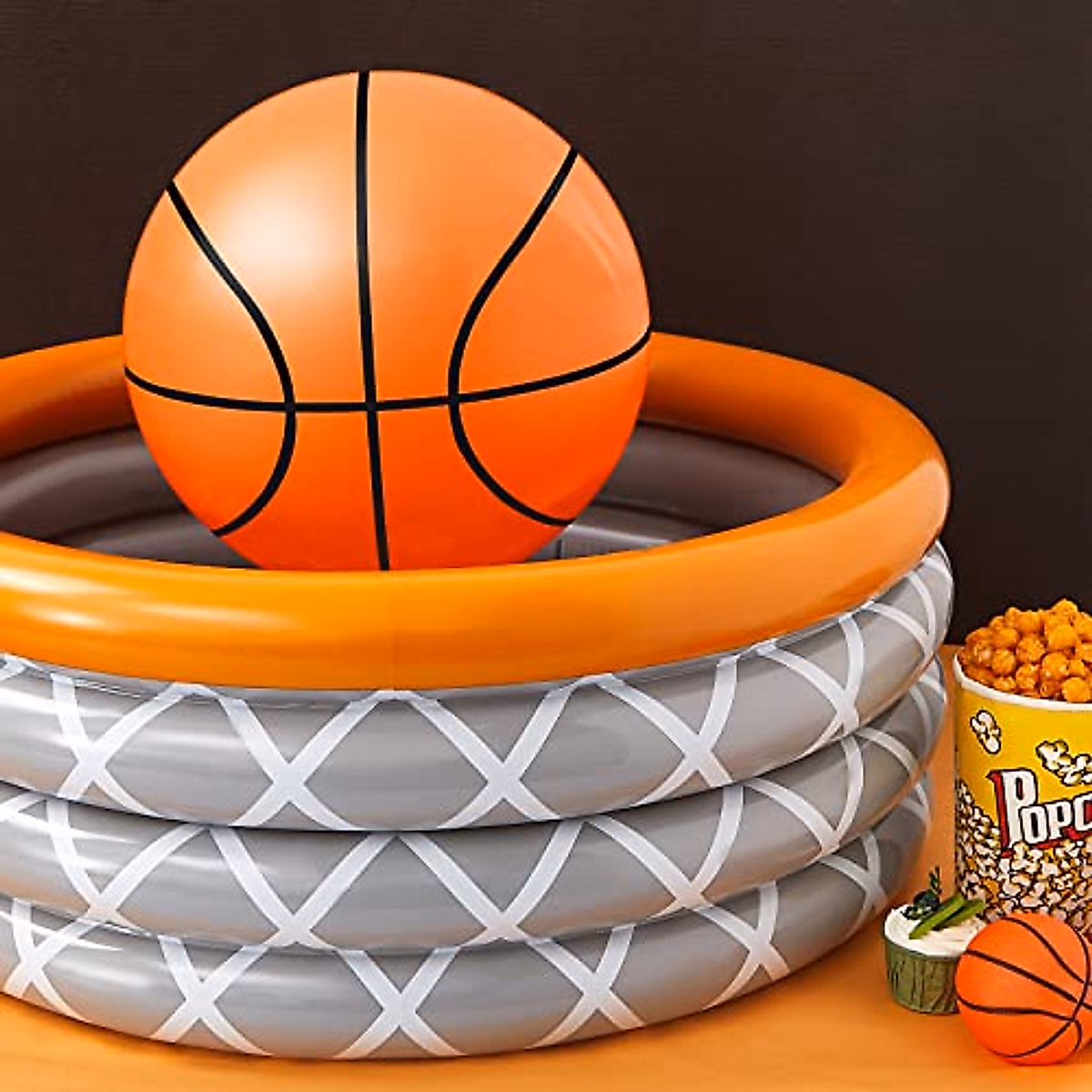 Honoson 1 Pcs Inflatable Cooler Inflatable Basketball Drink Cooler Inflatable Cooler for Parties Supplies Basketball Sports Themed Parties