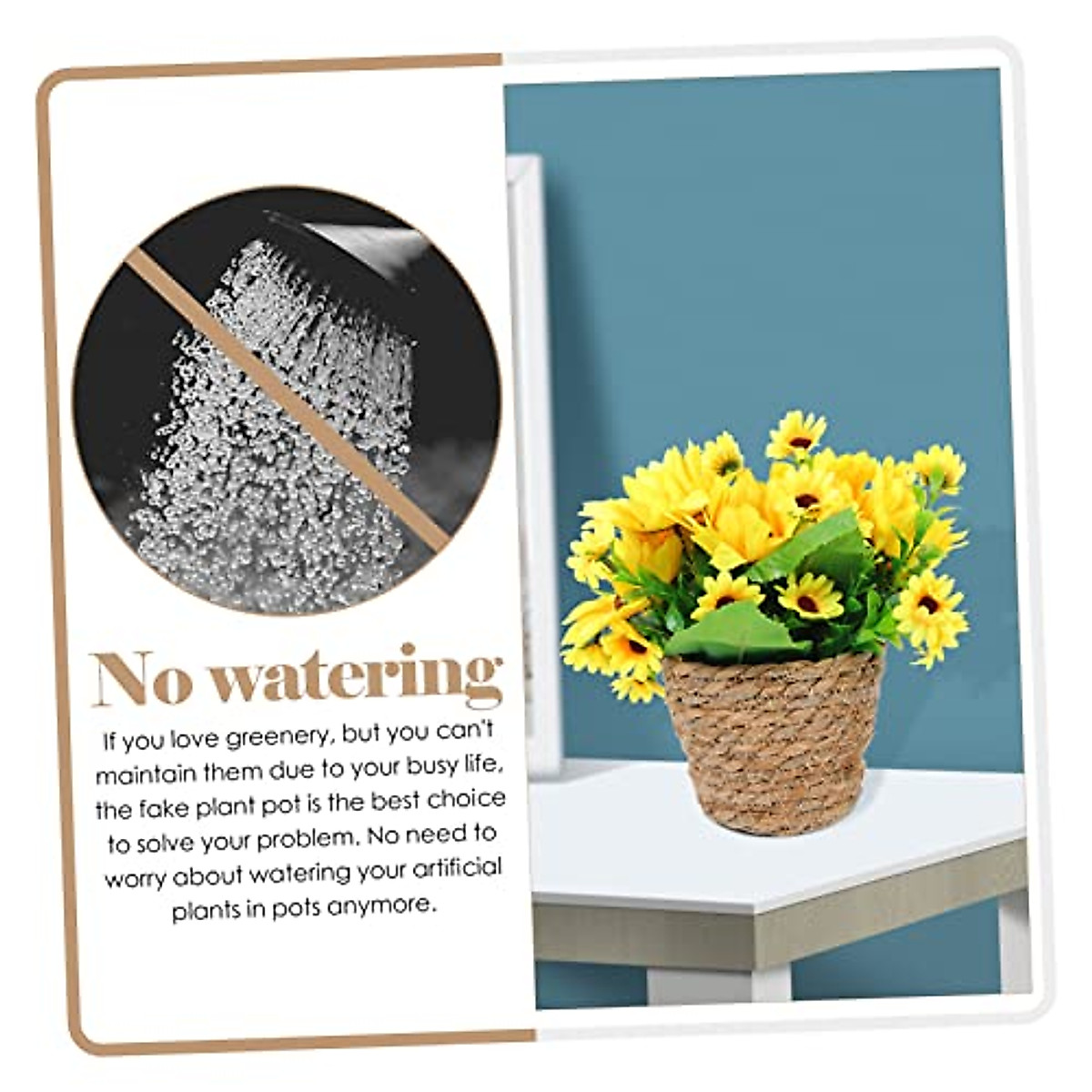 Abaodam Artificial Potted Plant Mini vase Faux Plants Indoor Eucalyptus Plant Faux Plant Bonsai Faux Potted Plants Artificial Hanging Plants Silk Flower False Green Plants Simulated Bonsai