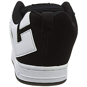 DC Men's Court Graffik Casual Low Top Skate Shoe Sneaker Skateboarding, Black, 11.5