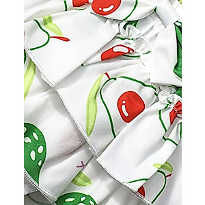 TyeSmo Baby Girl Dresses 9-12 Months Baby Girl Clothes Ruffle Short Sleeve Onesie Outfit Suspenders Baby Girl Romper Dresses for Baby Girls Summer Avocado Green