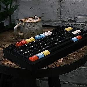 Akko Keycaps Set, WOB Building Blocks with MDA Profile Double-Shot Keycap, 282 Keys with 4 Different Groups of Novelty Keys for ISO-UK & ANSI Layout, Compatible with Major-Sizes Mechanical Keyboards