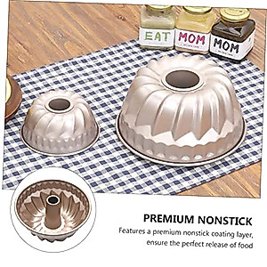 UPKOCH 2pcs cake mold baking dishes for oven round cake baking fluted cake pan nonstick fluted tube pan cookie cutters cupcake DIY Kitchen Gadget baking supplies biscuit Non-stick coating