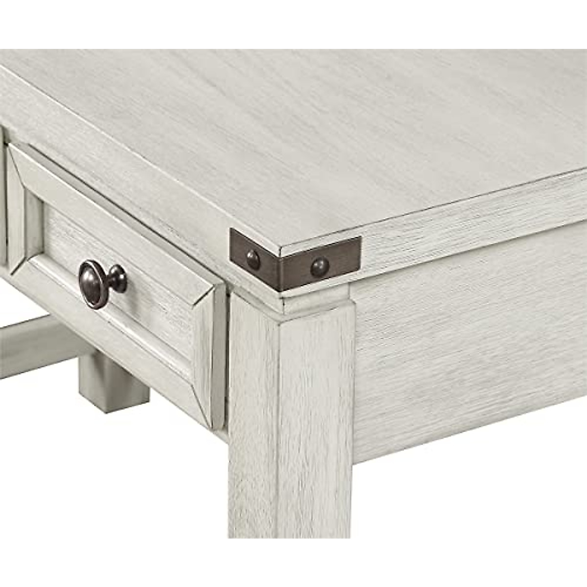 OSP Home Furnishings Baton Rouge Traditional Home Office Writing Desk, Champagne Oak Finish