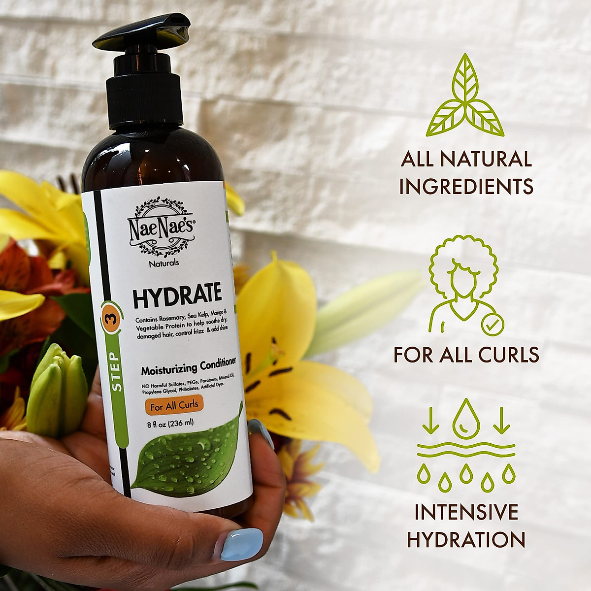 Nae Nae's Naturals Moisturizing Shampoo, Moisturizing Conditioner and Hair Boost