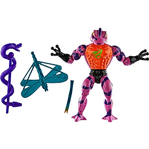 Masters of the Universe Origins Action Figure & Accessory, Rise of Snake Men Tung Lashor with Mini Comic Book, 5.5 inch