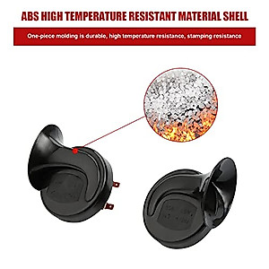 Super Loud Train Horns, Car Waterproof Durable Air Electric Snail Horn, 12V Raging Sound Air Horns Replacement Kit, Automotive Accessories Universal for Car, Motorcycle, Truck, Bike, Boat (Black)