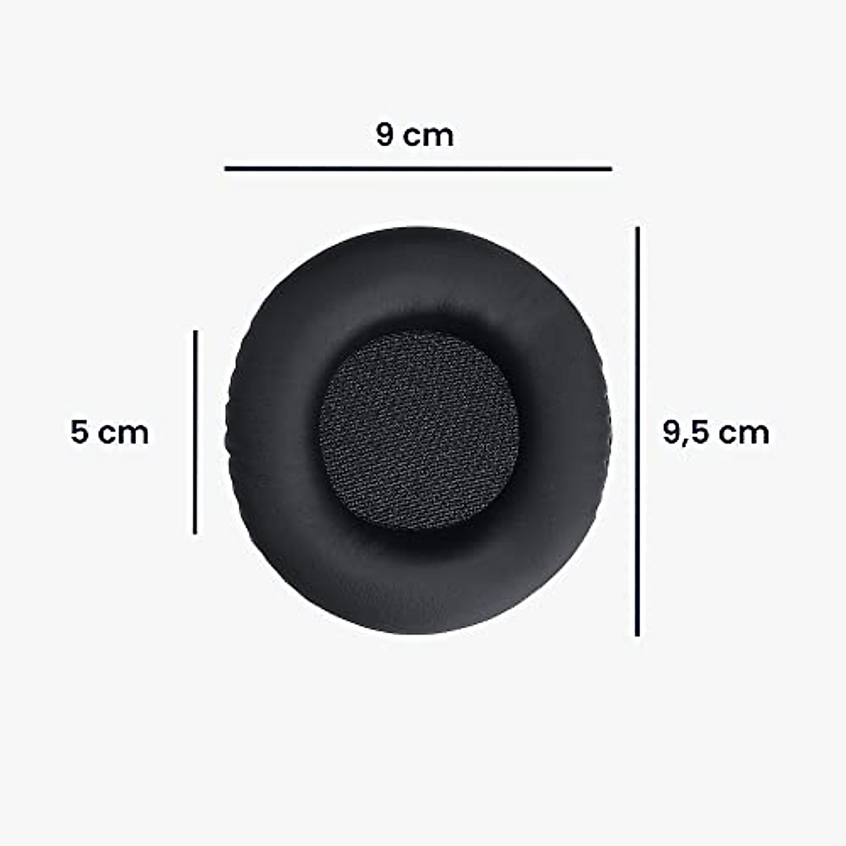 kwmobile Replacement Ear Pads Compatible with Pioneer HDJ 2000/1000/1500 - Earpads Set for Headphones - Black