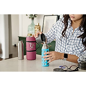 Breastmilk Chiller Reusable Storage Container by CERES CHILL | Cooler - Keeps Milk at Safe temperatures for 20+ Hours | Bottle Connects w/Major Pumps, 12 to 34oz (1 Chiller, Don’t Call Me “Hon” Plum)