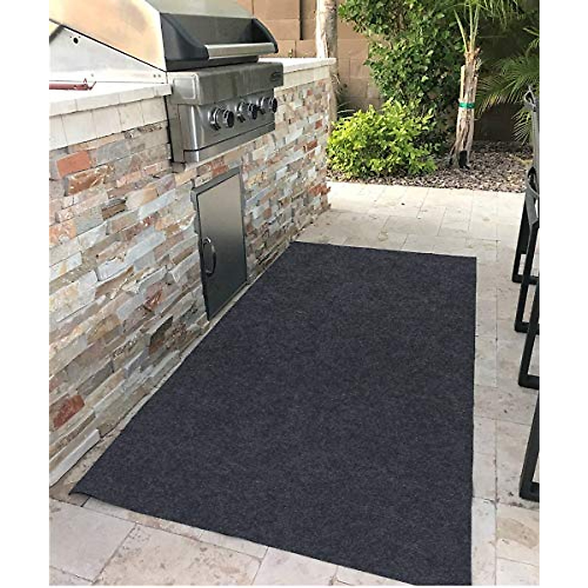 Gas Grill Mat，Premium BBQ Mat and Grill Protective Mat—Protects Decks and Patios from grease splashes,Absorbent material-Contains Grill Splatter，Anti-Slip and Waterproof Backing，Washable (36" x 36")