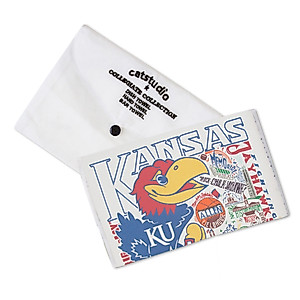 Catstudio Dish Towel, University of Kansas Jayhawks Hand Towel - Collegiate Kitchen Towel for Kansas Fans for Graduation, Game Day, Students & Alums