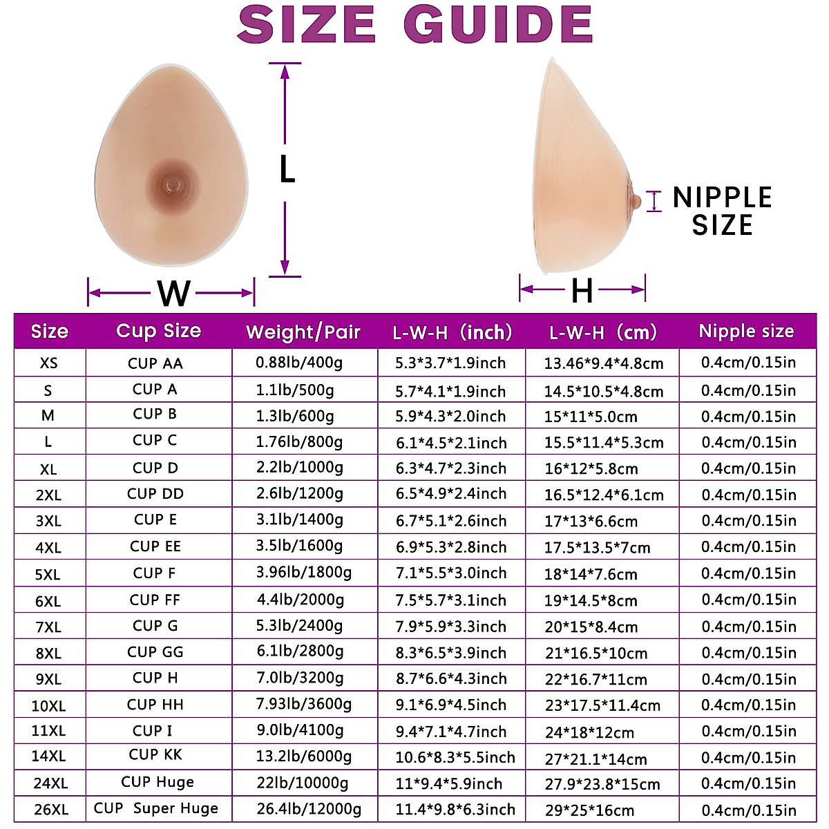 Vollence One Pair C Cup Silicone Breast Forms Fake Boobs Bra Pad Enhancers Crossdresser Prosthesis Mastectomy Transgender Cosplay