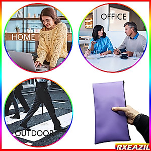 RXEAZIL 2 Pack Money Bag for Cash, 11x6 inches Security Durable Bank Deposit Money Coin Checks Bag Pouch Organizer Receipt Holder Utility Wallet for Cash Men Women (Black)