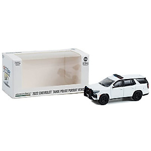 Greenlight 43001-L Hot Pursuit - 2022 Chevy Tahoe Police Pursuit Vehicle (PPV) 1/64 Scale with Light & Push Bar
