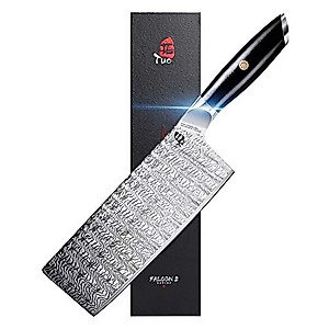 TUO Cleaver Knife 7 inch - Vegetable Meat Cleaver Knife for Home Kitchen High Carbon Stainless Steel with Gift Box