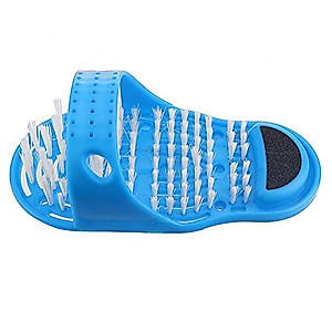 Foot Scrubber-Plastic Bath Shoe-Shower Sandal-Including Pumice Stone, Foot Cleaning (Shadow)