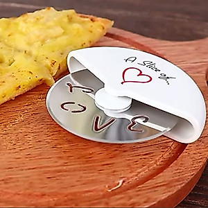 Kate Aspen "A Slice of Love" Stainless Steel Pizza Cutter Wheel in Miniature Pizza Box, Wedding Favor, Bridal Shower Favor, Stocking Stuffers, Guest Prizes