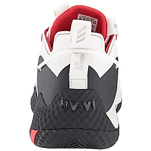 adidas Unisex Harden Vol. 6 Basketball Shoe, White/Vivid Red/Ink, 12 US Men