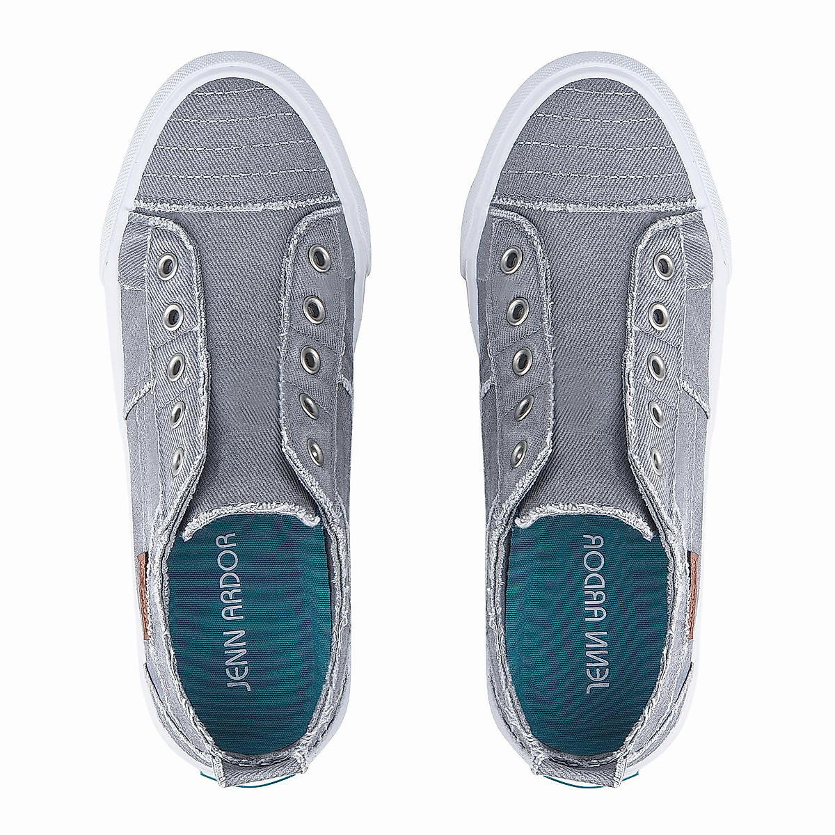 JENN ARDOR Womens Fashion Slip on Sneakers Walking Shoes for Women No Lace Flats Low Top Canvas Shoes Trendy Comfort Casual Tennis Shoes for Women