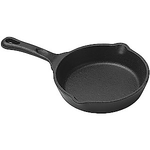 Winco Commercial-Grade Cast Iron Skillet with Handle, 5"