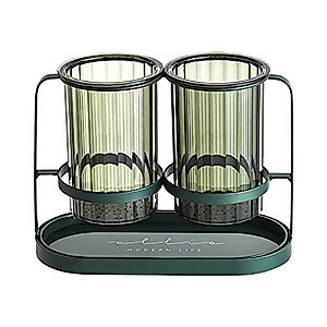 Chopsticks Drain Holder, Light Luxury Chopstick Holder, European-Style Household Drain Chopstick Holder, Kitchen Tableware Cutlery Storage Rack, Double Chopstick Storage Cage
