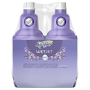 Swiffer WetJet Multi-Purpose Floor Cleaner Solution with Febreze Refill, Lavender Vanilla and Comfort Scent, 1.25 Liter (Pack of 2)