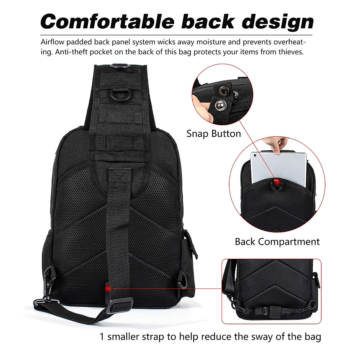Leaper Military Tactical Backpack Assault Pack Sling Bag Molle Backpack Out Bag Black