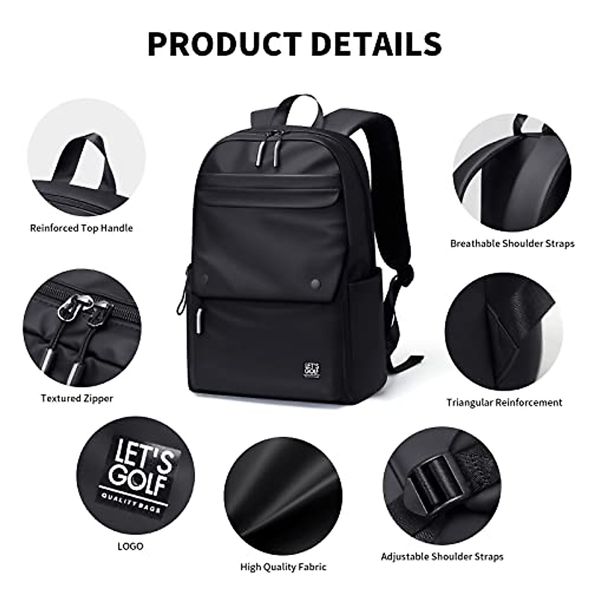 GOLF SUPAGS Laptop Backpack for Business and School Durable anf Water Resistant Bags Fits 15.6 Inch Notebook