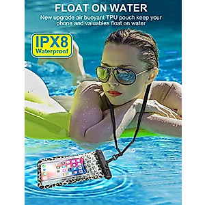 Universal Waterproof Phone Pouch, Floating Waterproof Phone Case for iPhone 14 13 12 11 Pro Max XS Plus Samsung Galaxy-7", IPX8 Cell Phone Dry Bag -4 Pack
