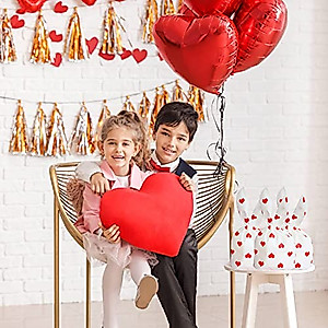 Ausejopeac 50 Pieces Valentines Day Heart Candy Bags Red Love Heart Candy Bags for Valentine's Day, Jewelry Packaging, Wedding Party