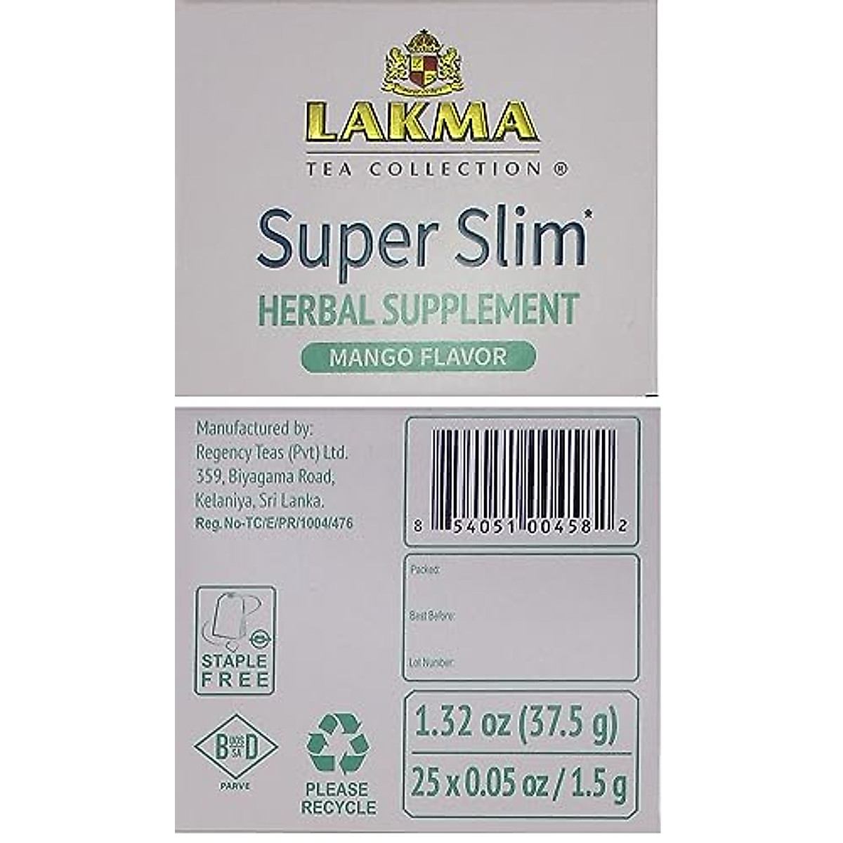Lakma Super Slim Tea with Mango - 25 Tea Bags
