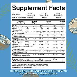 MaryRuth Organics Nighttime Liquid Multimineral Supplement | Sugar Free | Natural Sleep Support for Adults & Kids | Magnesium, Calcium & MSM | Coconut Flavor | Vegan | Gluten Free | 32 Servings