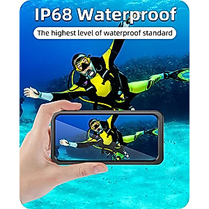 WIFORT iPhone 11 Pro Waterproof Case Built-in Screen Protector Water Resistant Cover Protective Drop Protection Hard, Shockproof Full Body Defender Tough Military Grade - 5.8" Black