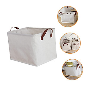 Zerodeko Box Storage Trash Can Fabric Child White