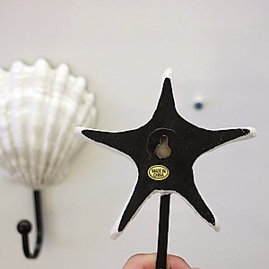 3pcs Wall Hooks Coat Hooks, Resin Hanger Decorative Hooks, Sea Shell Wall Hooks, Coastal Theme Beach House Decor for Bathroom Door Bedrooms Wardrobes for Clothes Hat Key (White)