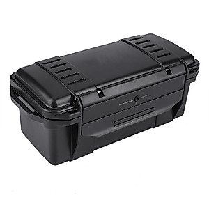 Gonetre Waterproof Shockproof Storage Case, Outdoor Sealed Box for Small and Miniature Electronic Devices, Professional Use for Equipment, ABS Material, Black, 1 Pack (Type C waterproof