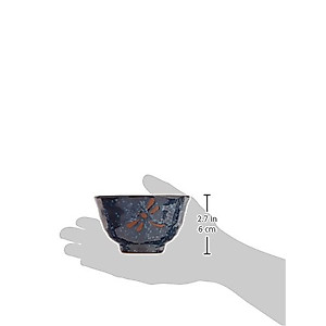 Happy Sales 6 Piece Dragonfly Rice Noodle Soup Bowls, Blue