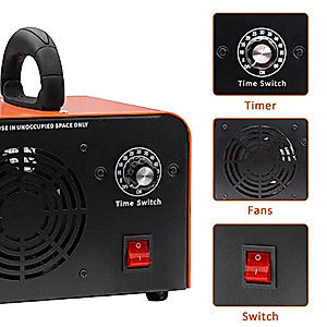 Industrial Ozone Machine, 20000 mg/h Ozone Machine Odor Remover, Deodorizer for Bigger Space, 2 Timing Functions & Carry Handle, Basement, Warehouse, or Factory