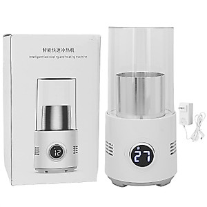 FASJ Cool and Heat Smart Cup, 2 in 1 Portable Beverage Drink Cooler Warmer Degree C ‑60 Fast Cooling Heating, Lightweight Electric Heating Cup for Parties /Offices /Travel One Key to Start