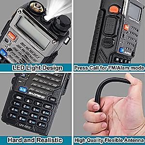 BaoFeng UV-5RE 8W Ham Radio,UHF VHF Radio Dual Band with 2800mAh Li-ion Battery Portable Walkie Talkies Amateur Portable Radio Transceiver with Includes Full Kit