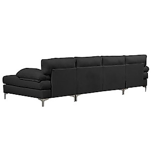 Casa Andrea Milano Luxury Modern Large Boucle U-Shape Sectional Sofa, Double Extra Wide Chaise Lounge Couch