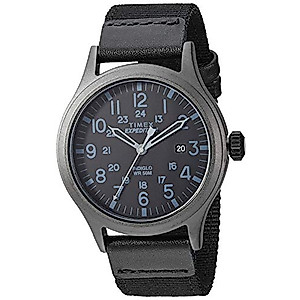 Timex Men's TW4B14200 Expedition Scout 40 Black Leather/Nylon Strap Watch
