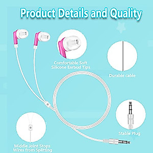 ZNXZXP Bulk Earbud Headphones for Classroom Kids, Wholesale Multi Colored Earphones for Students, School, Library, Museums (30 Pack)