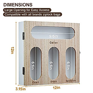 Bag Storage Organizer, Ziplock Bag Storage Organizer for Kitchen Drawer, Compatible with Gallon, Quart, Sandwich, Slider & Snack Variety Size Bag