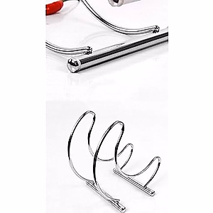 Pan Lid Holder Cover Frame Chopping Board Stand Sitting Kitchen Household 304 Stainless Steel Pot Cover Shelf (Color : Narrow) (Color : Widened)