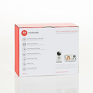 Motorola MBP483 2.8" Video Baby Monitor with Digital Zoom, Two-Way Audio and Room Temperature Display