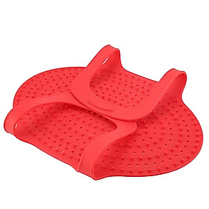 Non-Stick Turkey Lifter, Food Grade Silicone Heat Resistant Meat Lifter, Poultry Cooking Mat for Oven Chicken Baking Mat Pan Roast(Red, Orange, Green)(Red)