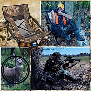 HITORHIKE Low Sling Beach Camping Concert Folding Chair with Armrests and Breathable Nylon Mesh Back Compact and Sturdy Chair(Camo,Normal)