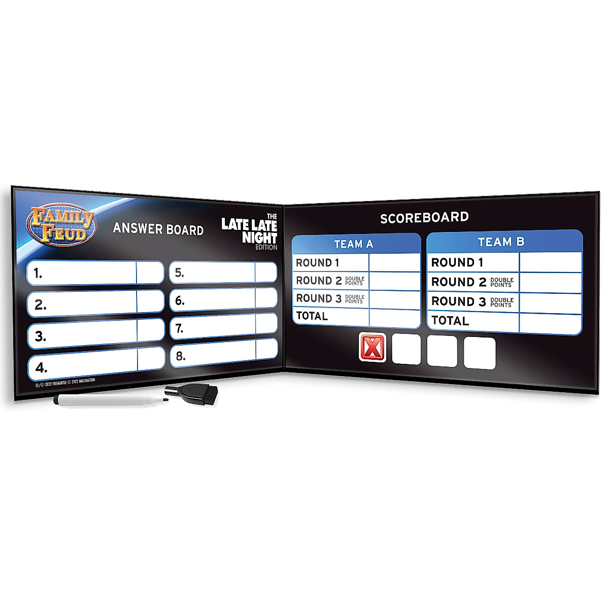 Family FEUD Late Late Night Edition Card Game, Anything but Family-Friendly, 400 Naughty Survey Questions, Complementary Sound Effects from The Show with Gamestar App